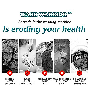 Wash Warrior Washing Machine Cleaner, Washer Machine Cleaner, Washing Machine Deep Cleaning Tablets, for All Machines Including He, Freshen Your Washing Machine (1 Packs/ 15Tablets)