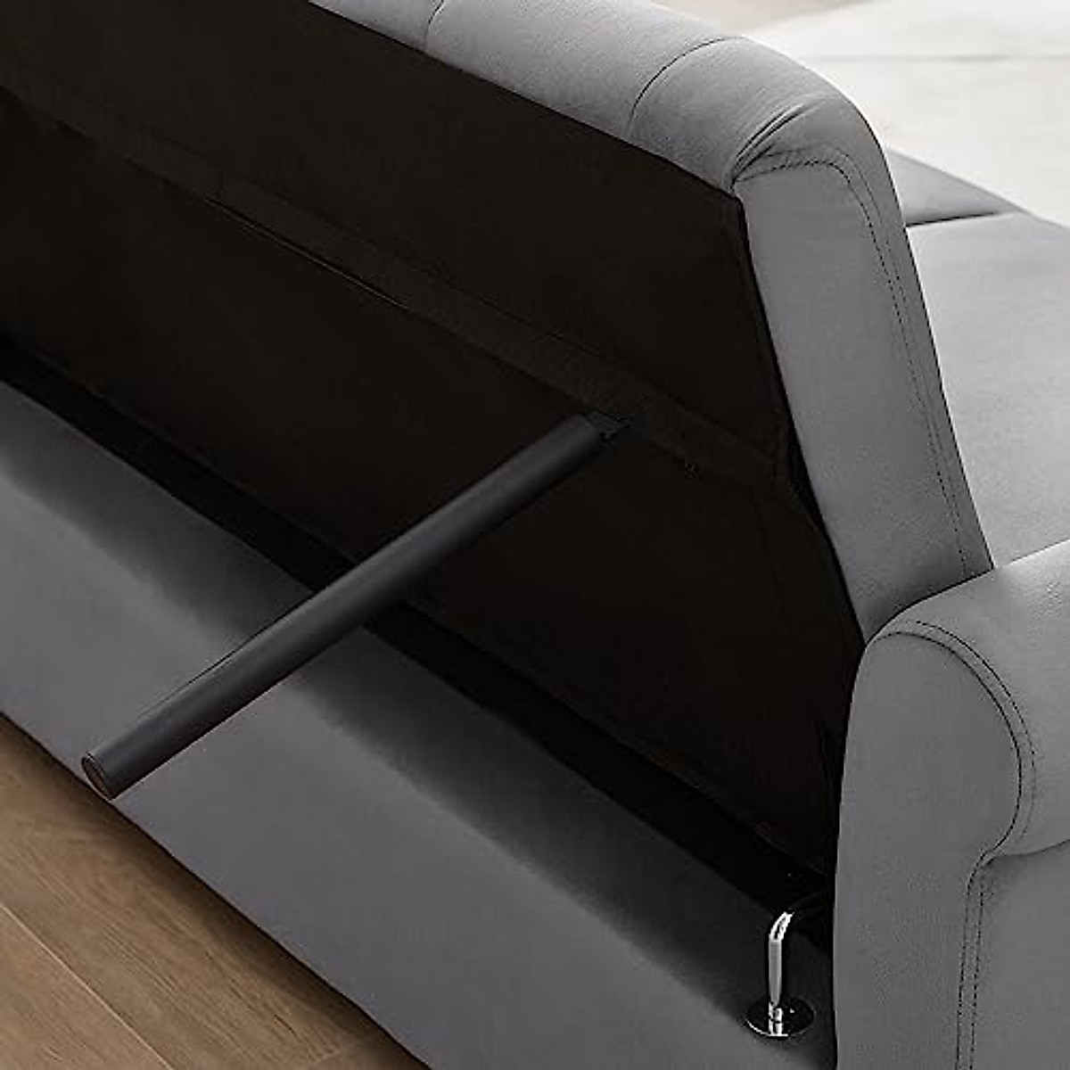 Modern Convertible Loveseat Sofa W/Pull Out Sleeper Couch Bed,2 Seater Sofa & Couch W/ Adjustable Backrest,Tufted Daybed for Home Apartment Office Living Room Velvet Twin 2 Pillows Nailhead Decor