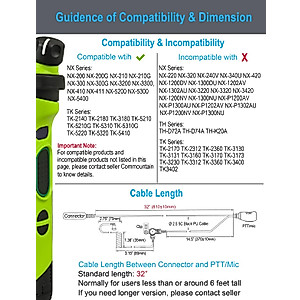 commountain Earpiece w/Mic for Kenwood Radios NX-200 NX-210 NX-300 NX-3200 NX-3300 NX-410 NX-411 NX-5200 NX-5300 NX-5400 TK-290 TK-2180 TK-3180 TK-5210 TK-5220 TK-5320, Acoustic Tube Headset