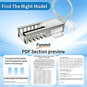 WB13K21 Gas Range Oven Igniter Fit for GE Samsung NX58H5600SS NX58H5650WS Kenmore Hotpoint Frigidaire Exact Replacement Igniter Replace DG94-00520A Norton 501a