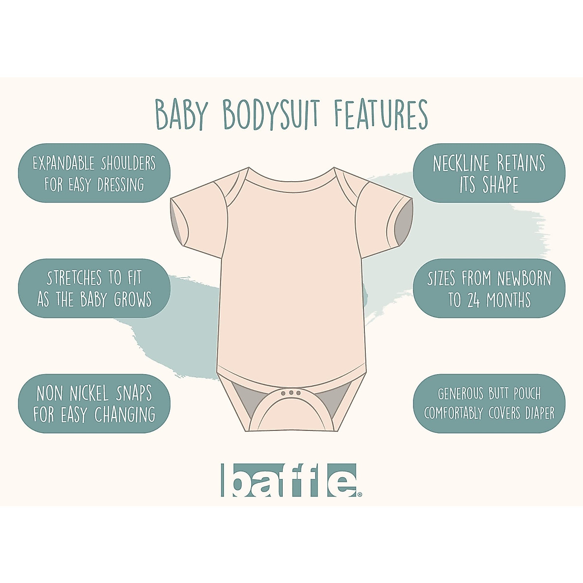 Baffle Custom Baseball Onesie, MY FIRST BASEBALL SEASON (Name & Number on Back), Personalized Baby Onesie, Unisex Onesie (3M, WHITE LONG SLEEVE)