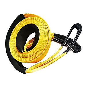 Tow Straps Recovery Kit 2" x 16ft Heavy Duty，20000lbs Break Strength Use for Emergency Towing Rope, Tree Saver, Winch Extension, Triple Reinforced Loops, Protective Sleeves Yellow