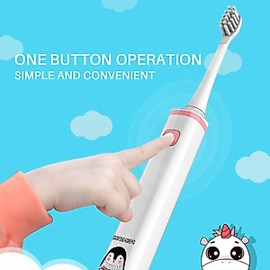 leyoung Kids Electric Toothbrush, Vibrating Toothbrush for Children Boys and Girls Age 3-13, with Smart Timer Rechargeable Electric Toothbrush, IPX7 Waterproof, Christmas Gift for Kids