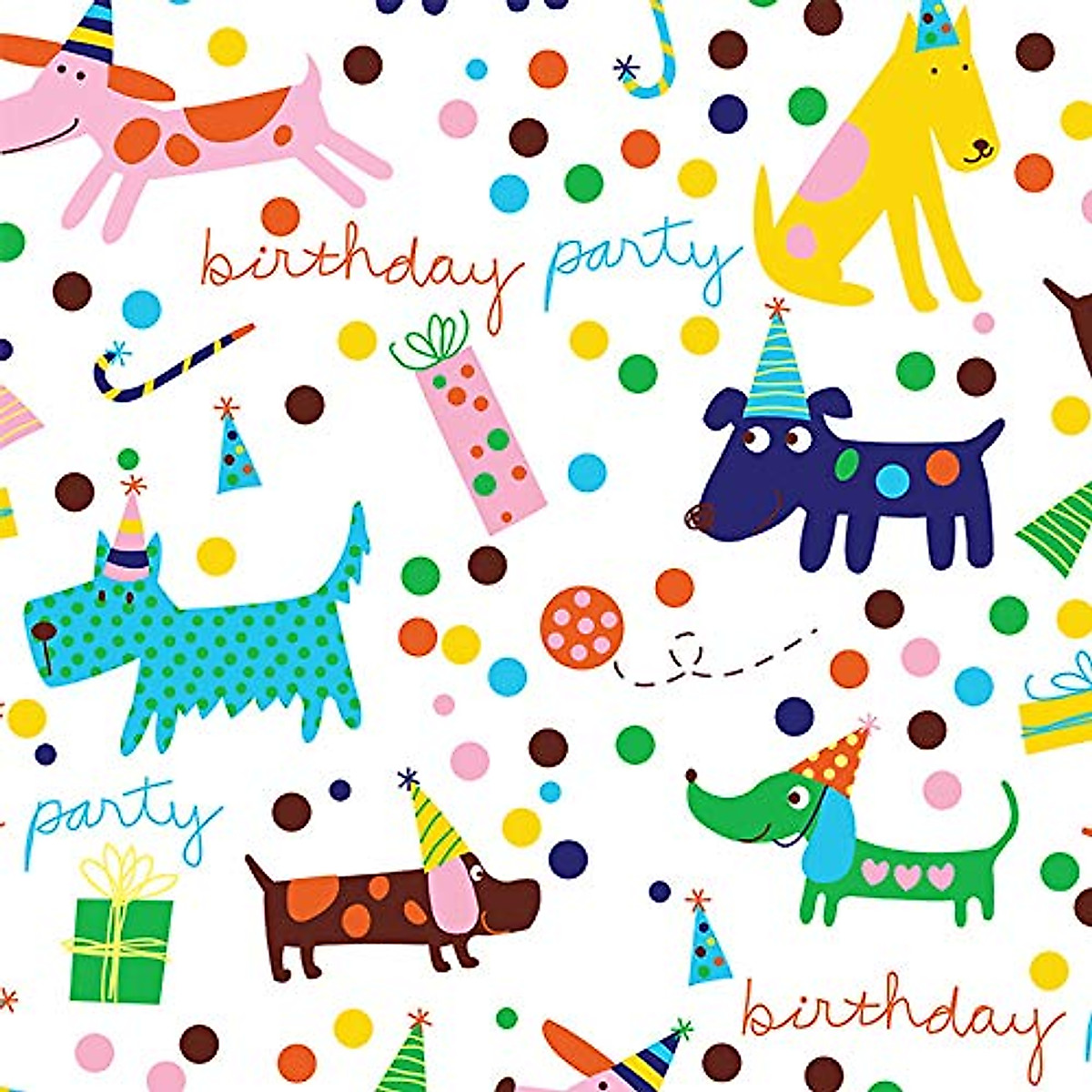 Barkday Birthday Gift Wrapping Paper Roll 24" X 15'