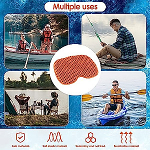 NewBEP Anti Slip Gel Kayak Seat Cushion, Thick Waterproof Kayak Seat Pad Soft Support & Breathable with Non-Slip Cover for Sit in Kayak Chair, Canoe, Boat