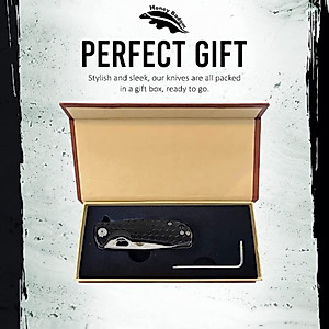 Western Active Honey Badger Tanto Pocket Knife 3.63" Steel Blade, Lightweight 3.9oz Folding Utility EDC, Deep Pocket Carry Camping, Fishing Knife with Reversible Pocket Clip - Tanto Large