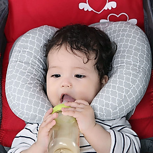 SH-RuiDu Portable Baby Seat Stroller Head Neck Support, Double Sided Baby Breathable Travel Pillow Cushion for Carseats Pushchair Pram Carrier Lounger