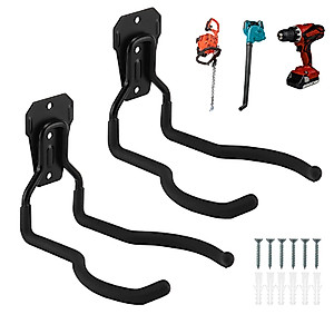 Mayouko 2PCS Garden Power Tool Hanger, Garage Wall Mount Hooks, Weedeater Rack, String Trimmer Hanger, Weedeater Hanger, Utility Hooks for Garage Tool Organizers and Storage, 2 Packs