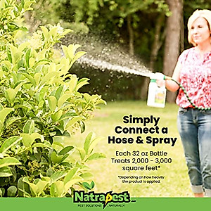 Natrapest Yard Spray - Ready to Use Flea, Tick & Mosquito Yard Spray with Natural Essential Oils - Plant Based Formula is Plant, Pet & Kid Safe - Insect Killer, Treatment & Repellent - 32 oz