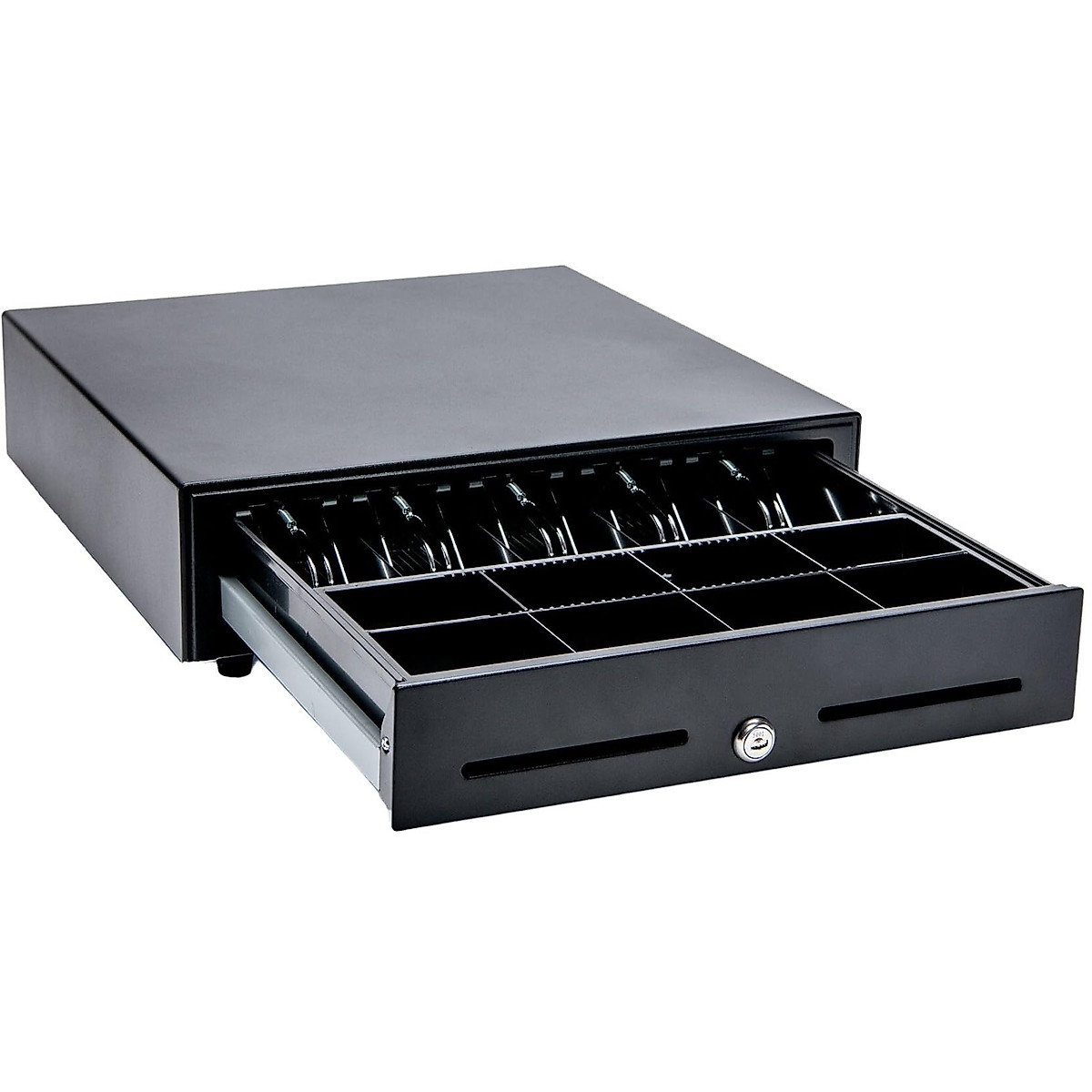 Star Micronics CD3-1616 5 Bill / 8 Coin Value Series Cash Drawer with 2 Media Slots and Included Cable (16" x 16") - Black