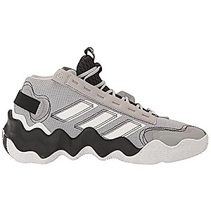 adidas Women's Exhibit B Mid Basketball Shoe, Grey/White/Black, 8