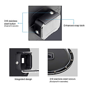 SOONSUN Dome Port for GoPro Hero 8 Black Camera, 6 Inch Snorkeling Underwater Diving Dome Port Lens with Waterproof Housing Case Trigger and Floating Bobber Handle for GoPro Hero8 Black Action Camera