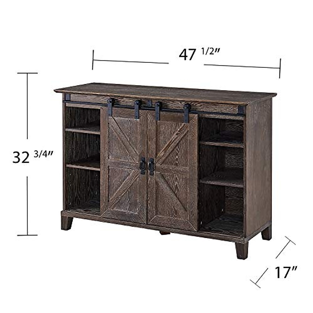 Southern Enterprises Holmes TV Stand, Brown