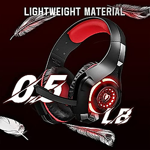 Gaming Headset for PS4, PS5, PC, Xbox One, Over-Ear Gaming Headphones with Noise Cancelling Mic, Premium Stereo, Lightweight Comfortable Earmuffs for Switch Laptop Mobile