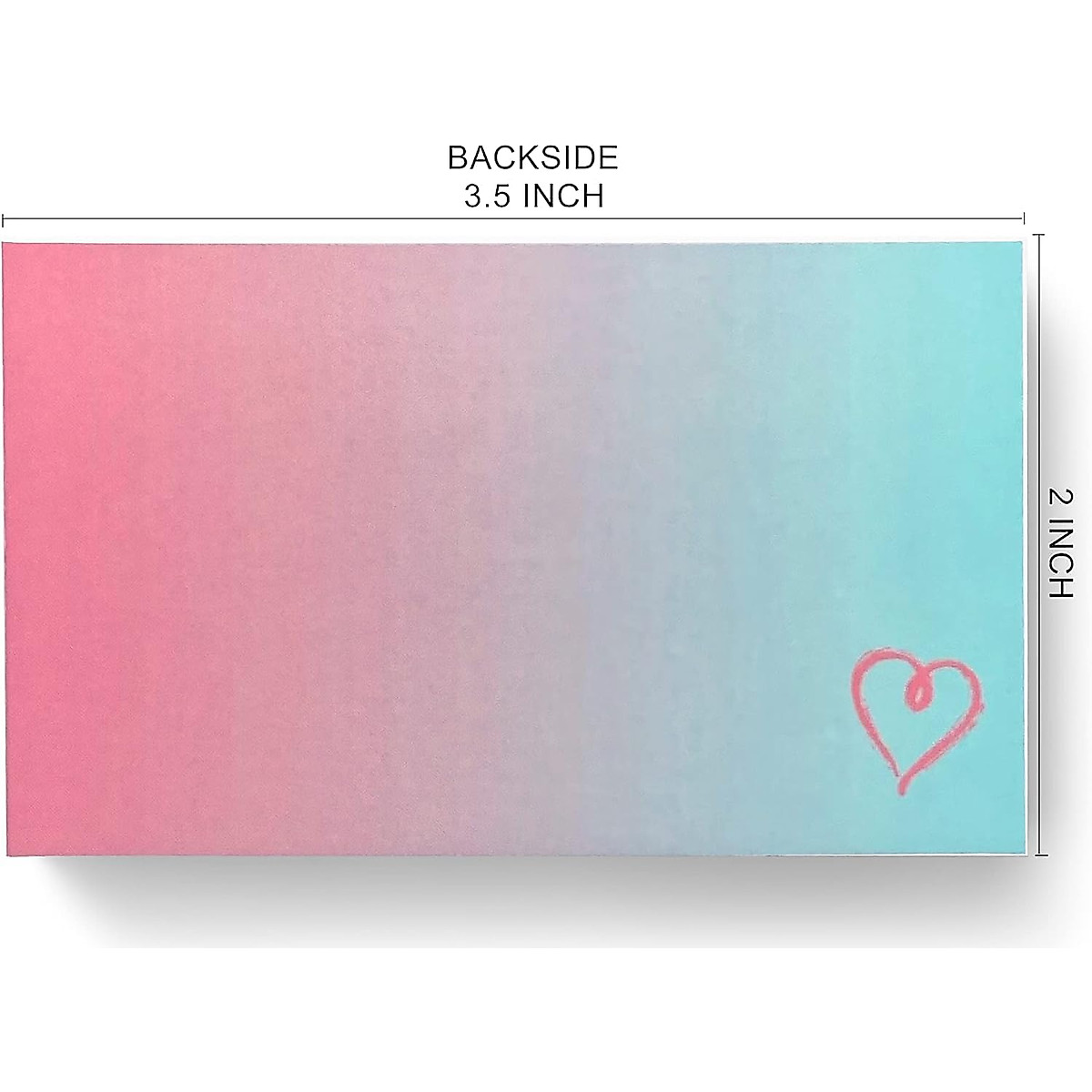 RXBC2011 500 Little Thank You Cards Gold Heart Design Bulk Thank you Notes for All Occasions 3.5 x 2 Inch Multicolor