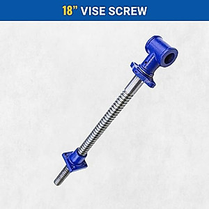 Yost Vises Y18SS Vise Screw | 18 Inch DIY Vise Tool | Solid Steel Main Screw with a Cast Iron Body Construction, Blue Metallic