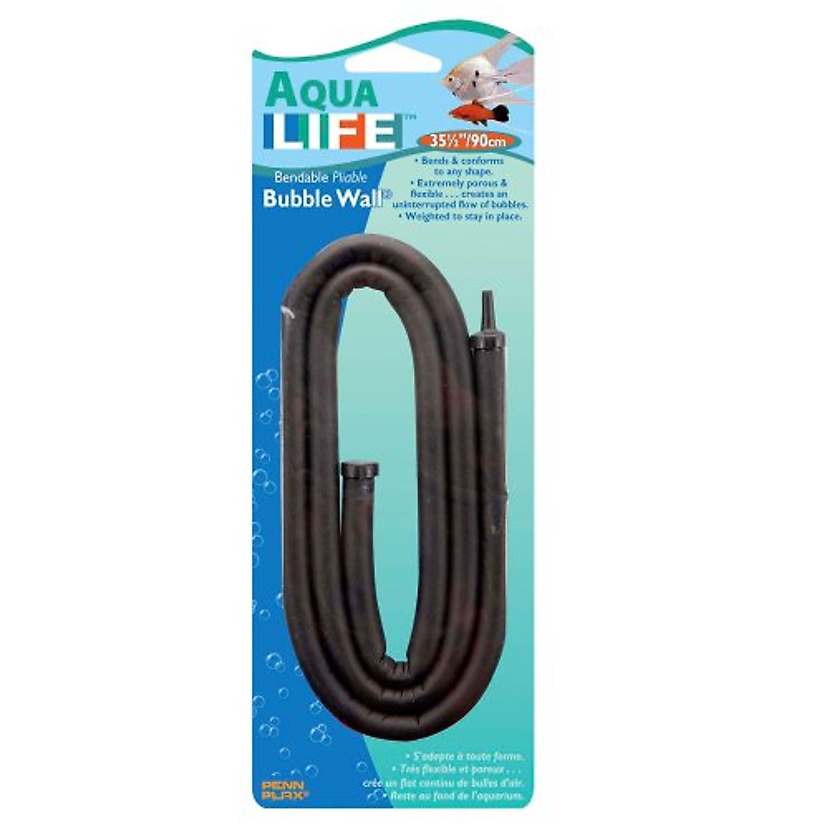 Penn-Plax Aqua Life Bendable Aquarium Bubble Wall – Flexible Air Diffuser and Bubbler for Fish Tanks – 35.5” Length