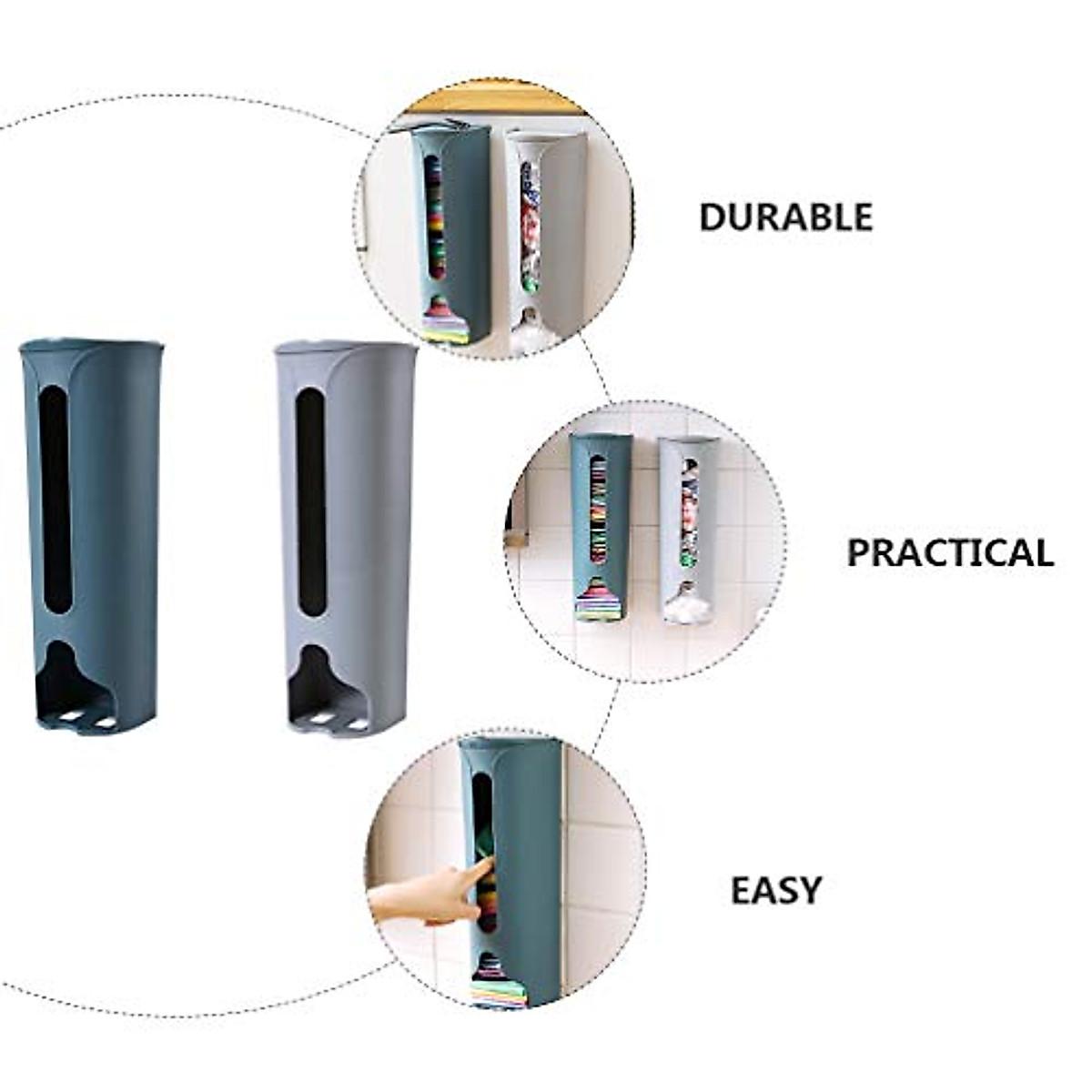 Hemoton 2pcs Grocery Bag Storage Holder Large Capacity Bag Dispenser Will Neatly Store Plastic Shopping Bags and Keep Them Handy for Reuse