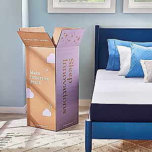 Sleep Innovations Marley 10 Inch Cooling Gel Memory Foam Mattress, Twin Size, Bed in a Box, Medium Firm Support