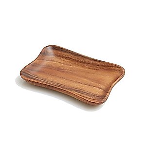 Woodard & Charles Acacia Medium Pinched Serving Tray, 9.5", Natural