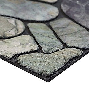 Apache Mills Masterpiece Flagstone Grey Stone Door Mat, 18-Inch by 30-Inch