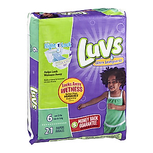 Luvs Stretch with Size 6 Ultra Leakguards Diapers, 21 count per pack - 4 per case.