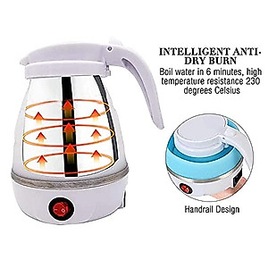 UpdateClassic,Portable Travel Foldable Electric Kettle Collapsible Water Boiler For Coffee Tea Fast Water Boiling Pot 110V