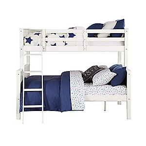 DHP Dorel Living Lauv Twin Over Full Bunk, White Bed