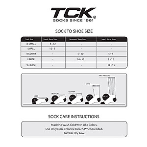 TCK Prosport Performance Tube Socks (Black, Large)