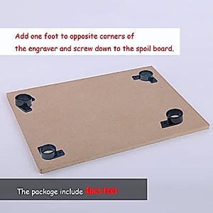 JILINWEI 4 Pcs Laser Feet Guide for xTool D1,Mounting Feet Accessories Compatible with xTool D1 Laser Cutter and Engraver Machine,Black