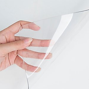 Clear Writing Desk Pad, 16’’x24” Heat Resistant Waterproof PVC Round Edge Durable Desk Protect Mat, Anti-Static Writing Mat Table Protector
