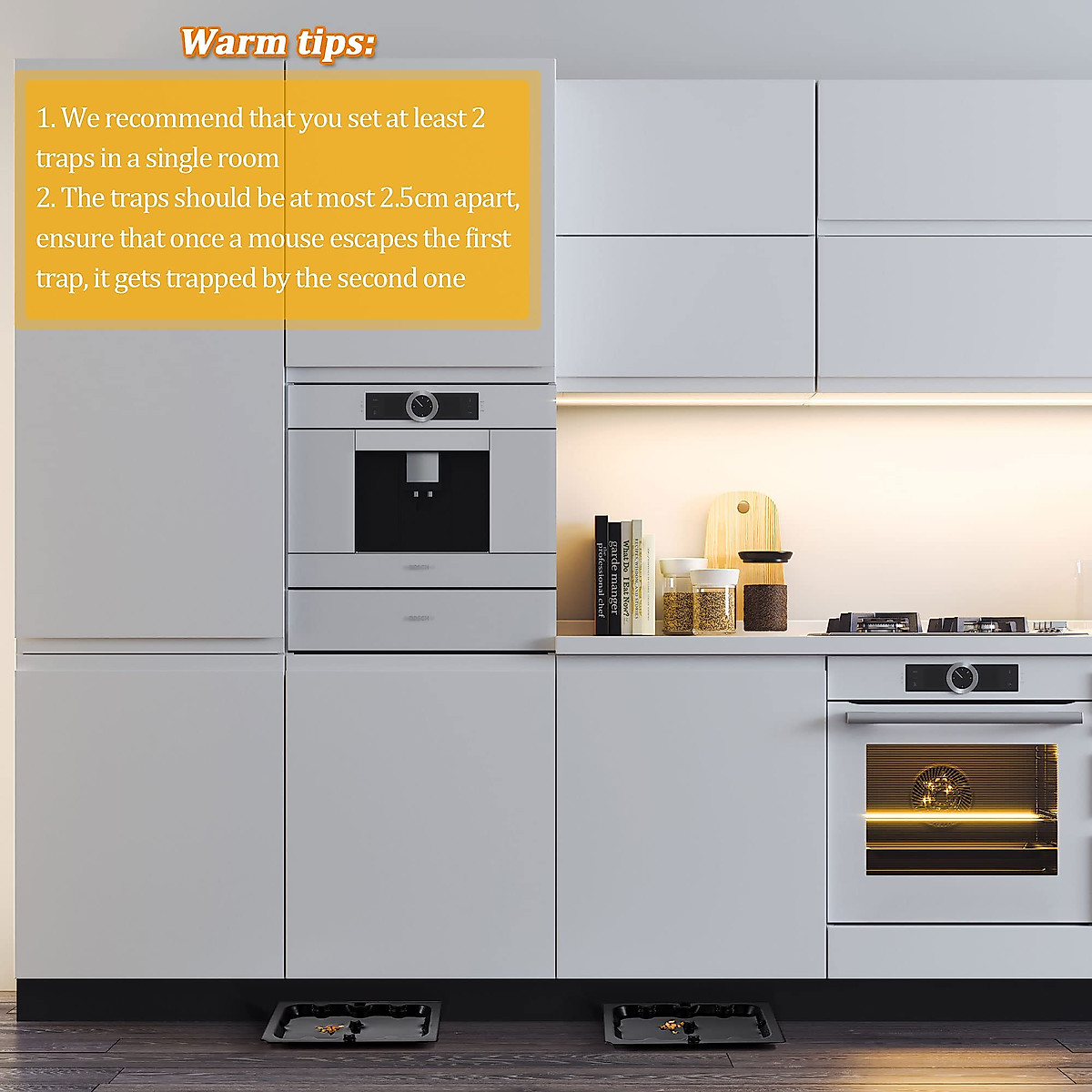 Qualirey 36 Pack Mouse and Insect Glue Traps, Strong Sticky Mice Traps Indoor for Home, Pre Scented Rodent Traps with Non Toxic Glue for House Garage, Ready to Use, Safe to Children and Pets (Black)