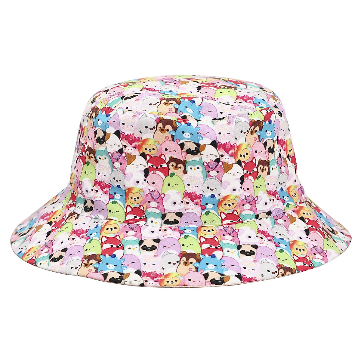 Bioworld Squishmallows Characters Reversible AOP Youth Girl Pink Bucket Hat