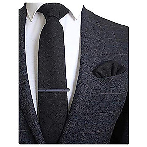 QIMOSHI 6pcs Tie Clips for men Tie Bar Clip Set for Regular Ties Necktie Wedding Business Tie Pin Clips