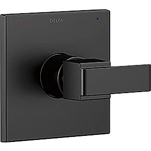 Delta Faucet Ara 14 Series Single-Function Shower Handle Valve Trim Kit, Matte Black T14067-BL (Valve Not Included)