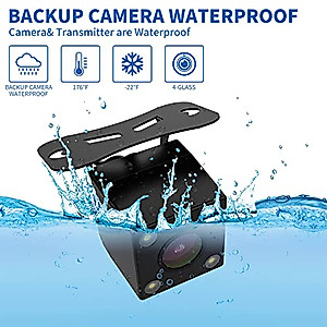 Kairiyard Backup Camera, Car Rear View Reverse Camera with 5in Monitor HD Night Vision 170° Wide View Angel Vehicle Back up Camera Systems IP69 Waterproof for Car Truck