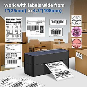 Phomemo Shipping Label Printer, 4x6 Thermal Label Printer for Shipping Packages & Home Small Business for Barcode, Address Printing Compatible with Amazon, Shopify, Etsy, Ebay, UPS, USPS, FedEx