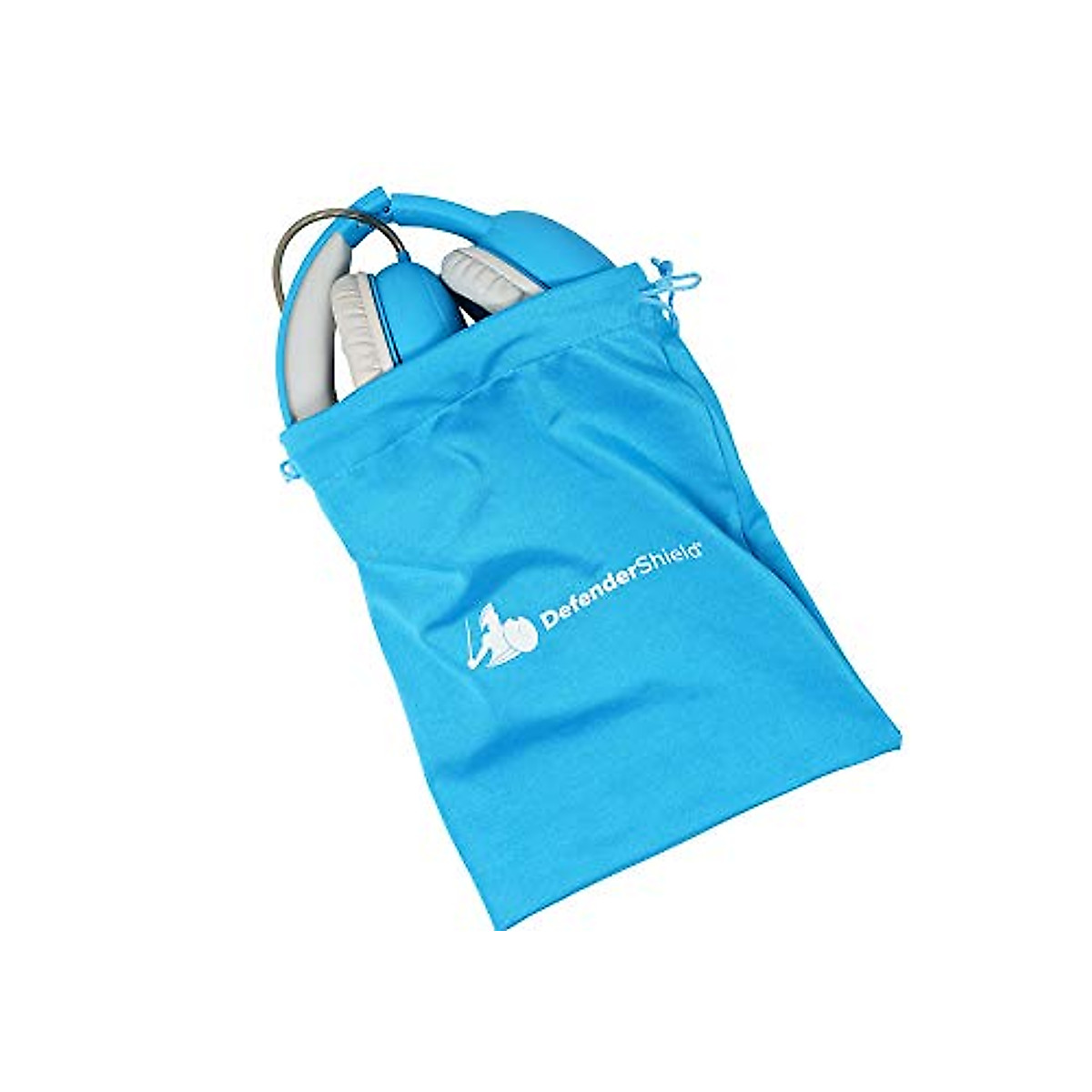 DefenderShield EMF-Free Over-Ear Kids Headphones - Universal Air Tube Wired Crystal Clear Stereo Headset with Microphone & Volume Control - Works with iPhone, Galaxy, iPad & Other Audio Devices