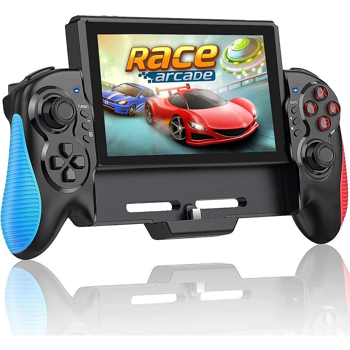 Rzzhgzq Switch Controller for Nintendo Switch One-Piece Joypad Switch Pro Controller for Handheld Mode Switch Controllers Remote with Adjustable TURBO and Dual Motor Vibration