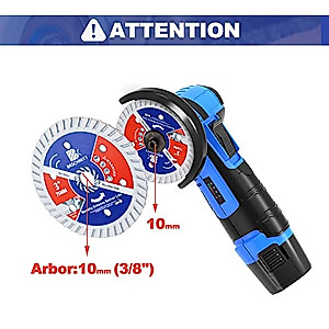 BRSCHNITT Diamond Blade for Concrete Masonry,2pcs 3 Inch (75mm) with Arbor 3/8-Inch (10mm) Dry/Wet Continuous Rim Diamond Cutting Disc for Granite Marble Stone Hard Concrete Reinforced Concrete