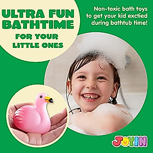 JOYIN 12Pcs Light Up Bath Toys, Toddler Flashing Colourful LED Bathtub Mermaid Toy, Baby Bathtime Floating Rubber Shower Toy for Infant Baby Kids Boy Girl Birthday Valentines Gift Swimming Pool Party