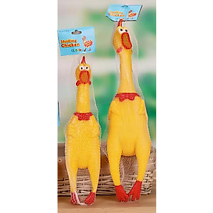 Screamin' Chicken Dog Toy with Squeaker, Durable & Interactive, 15.75 Inch - Perfect for Small, Medium & Large Dogs - American Owned Small Business
