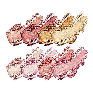 Milani Luminoso Glow Shimmering Face Palette (0.37 Ounce) Cruelty-Free Highlighter Palette - Shape, Contour & Highlight Face with 8 Shimmer Shades