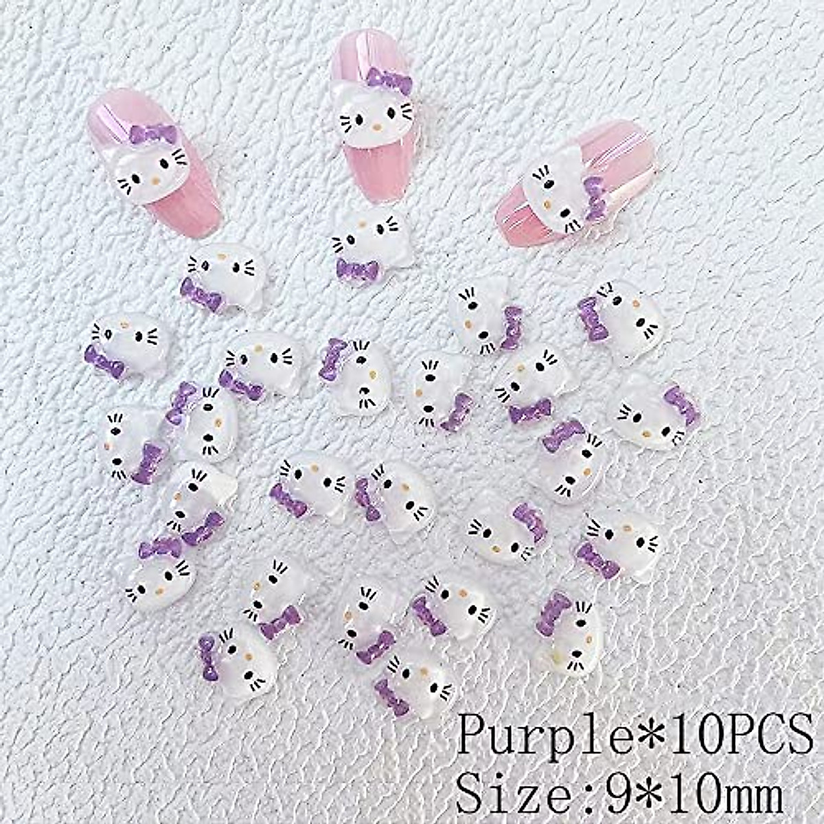 50 Pcs Cute Nail Charms for Acrylic Nails Art Supply Resin Kawaii Nail Jewels Design Cartoon Nail Art Charms Cute Nail Rhinestones Decoration Accessories 0.39 * 0.35 inch