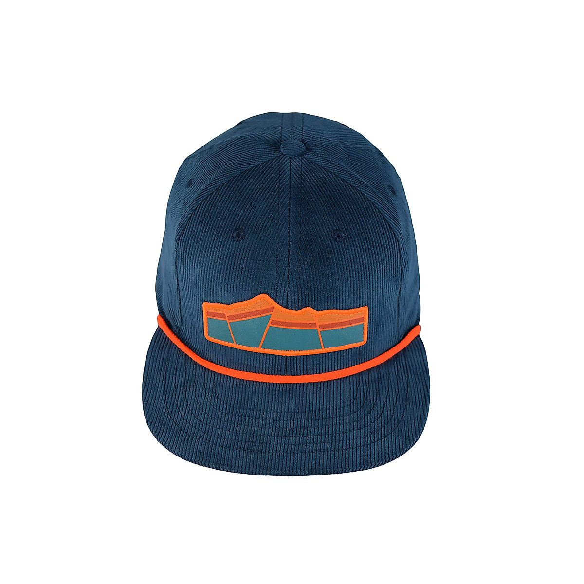 Sendero Provisions Co. Outdoor Adjustable Snapback Corduroy Rope Hat with Geo Screen Printed Patch (Ocean Blue)