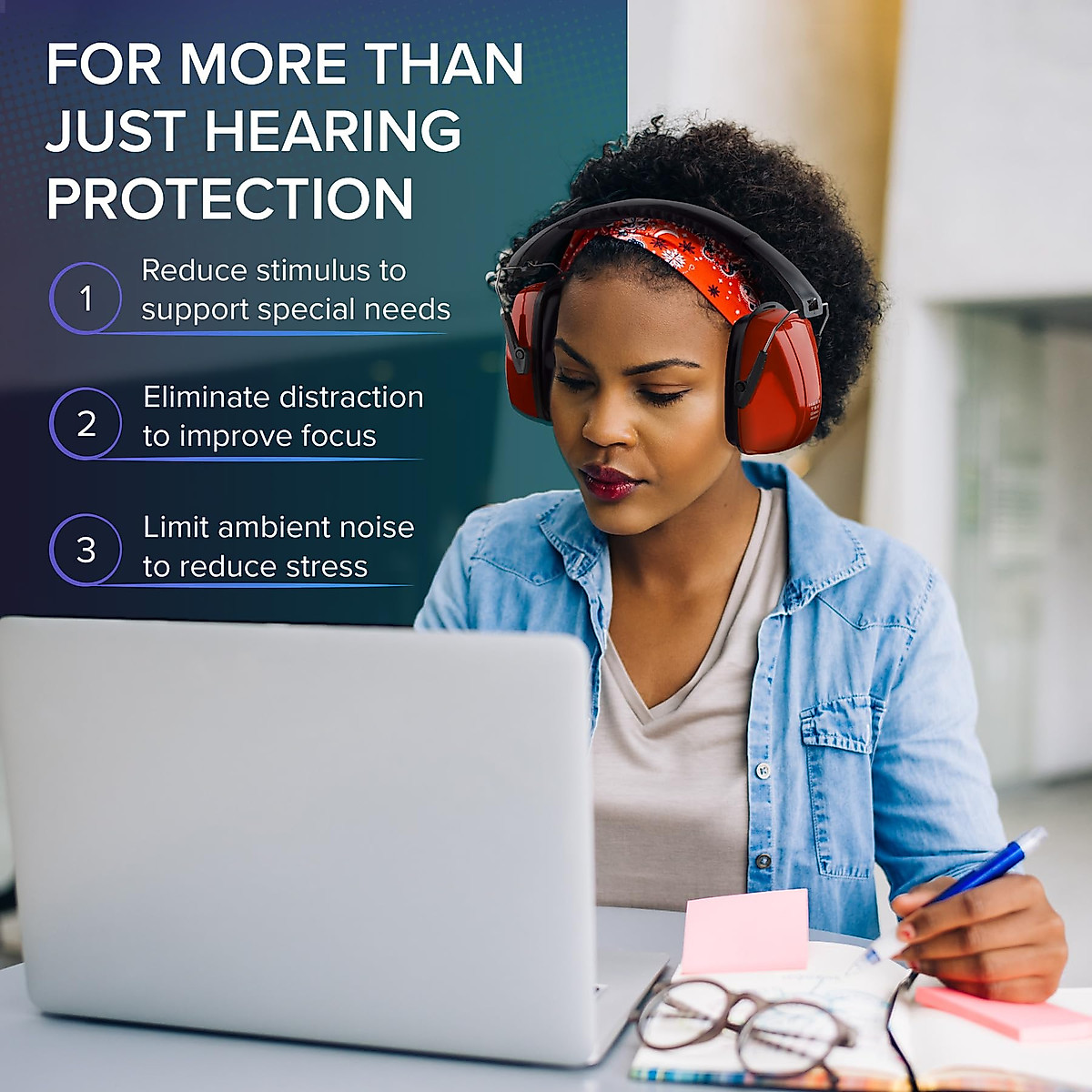 HEARTEK Hearing Protection Noise Cancelling Ear Muffs, Shooting Ear Protection