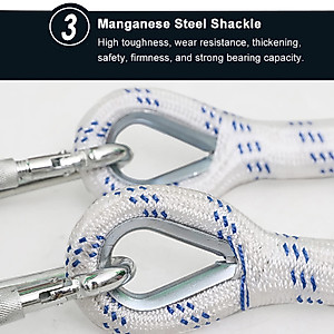 QWEASDF Rope Ladder, Emergency Fire Escape Rope Ladder, Flame Resistant Safety Evacuation Ladder, Non-Slip, Fast to Deploy, Easy to Use, Easy to Store, Home Safety Necessities,5m/16.4ft