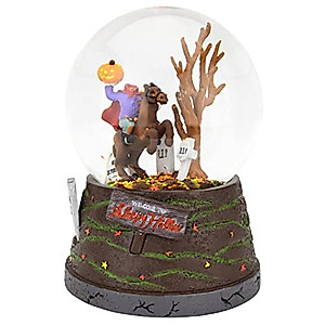 Tree Buddees Sleepy Hollow Fall Themed Headless Horseman Halloween Snow Globe - Large 6.5"