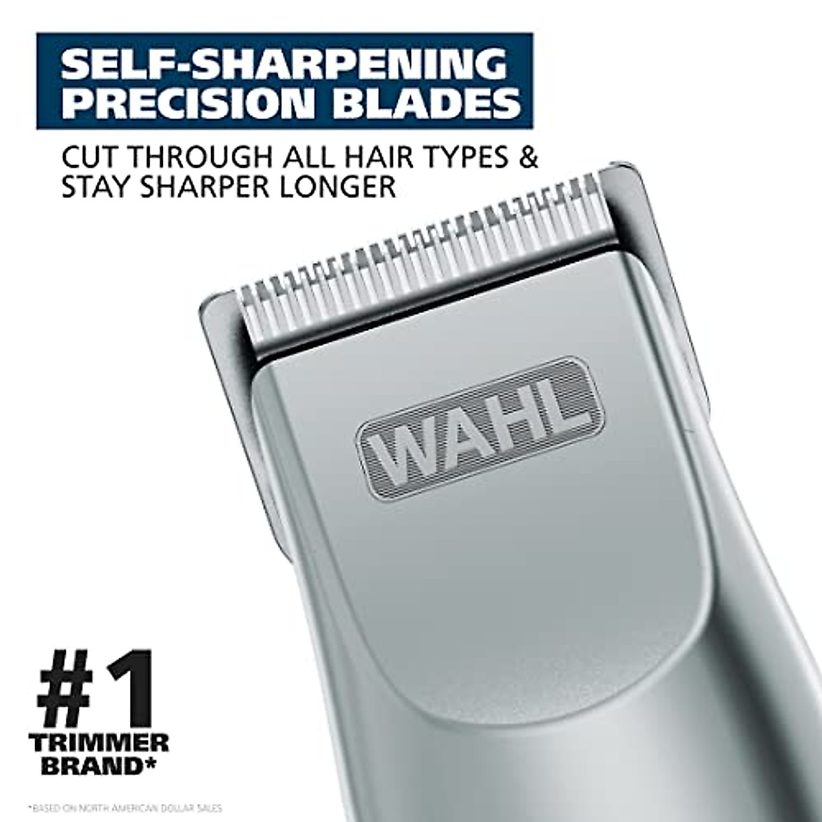 Wahl Groomsman Battery Operated Beard Trimming kit for Beard and Mustache Trimming and Light Detailing and Body Grooming – Model 9906-717V