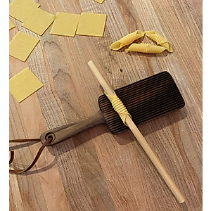 Gnocchi pasta board, garganelli pin, walnut